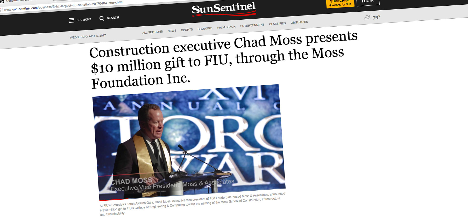 Chad Moss Donates $10M to FIU via Moss Foundation