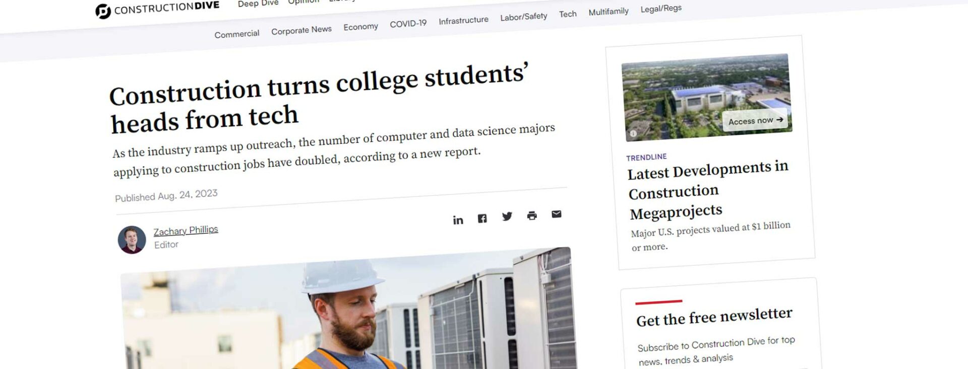 Construction turns college students’ heads from tech - Moss