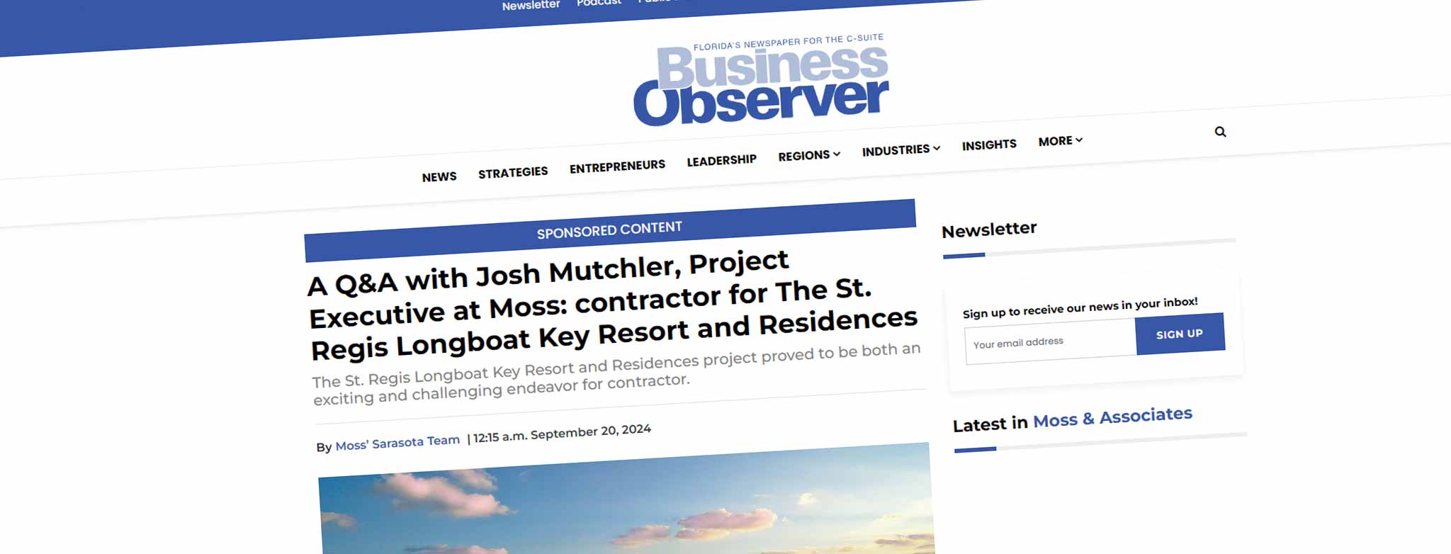 A Q&A with Josh Mutchler, Project Executive at Moss: contractor for The ...